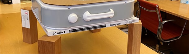 Safely Returning to Interior Spaces, Part 2- DIY Box Fan Air Filter